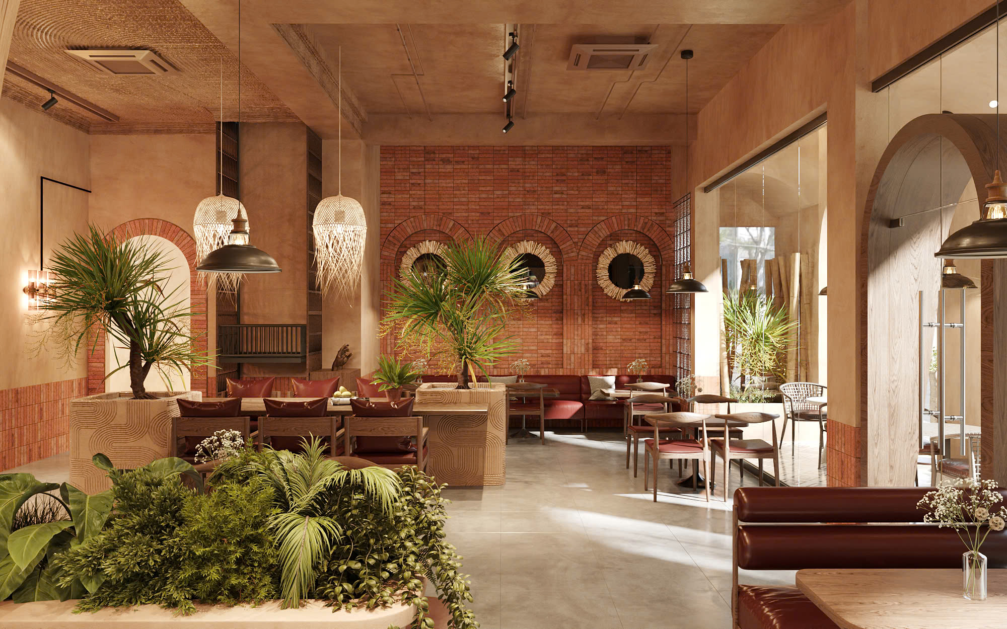 Khi Tropical Gặp Tân Cổ Điển của Cafe La Khê - Thiết kế thi công fnb ...