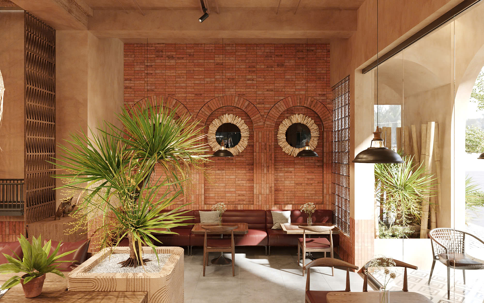 Khi Tropical Gặp Tân Cổ Điển của Cafe La Khê - Thiết kế thi công fnb ...